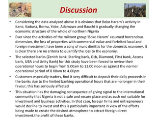 Impact of Boko Haram on Banking in Nigeria | PPT