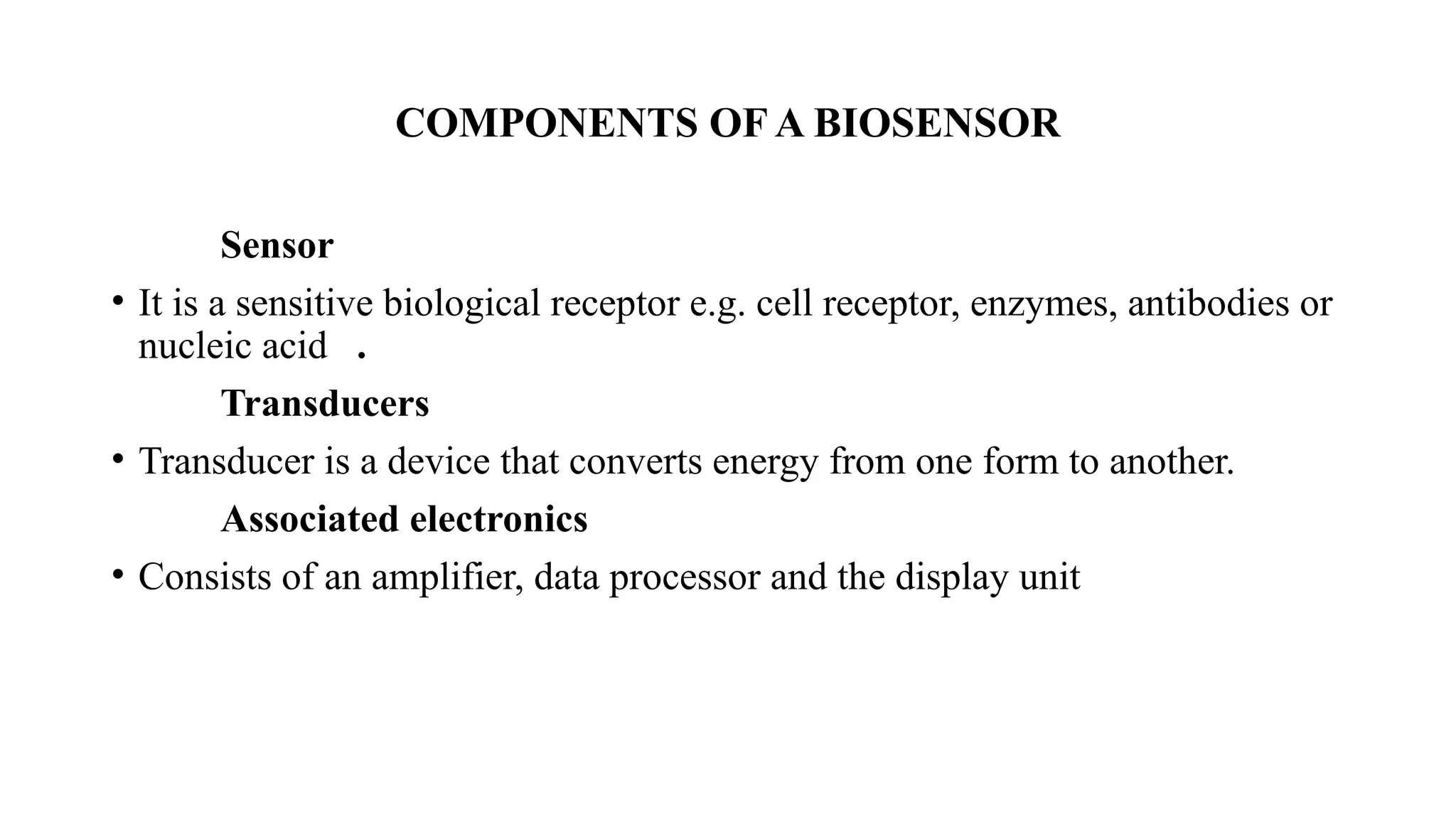 BIOSENSORS IN CLINICAL DIAGNOSIS by Elizabeth Chikelu | PPTX