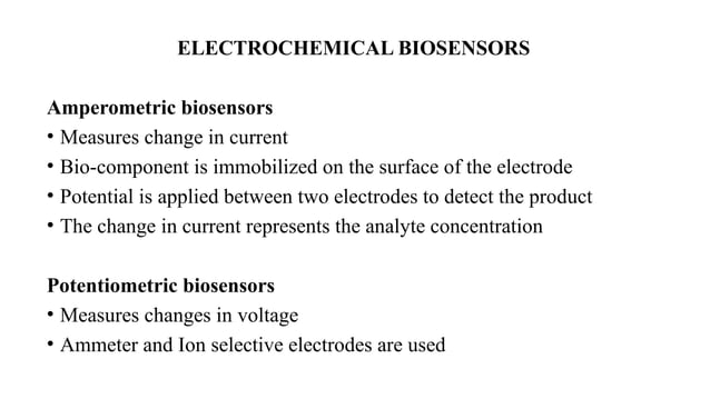 BIOSENSORS IN CLINICAL DIAGNOSIS by Elizabeth Chikelu | PPT