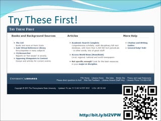 PSU Resource Presentation | PPT