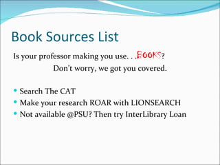 PSU Resource Presentation | PPT