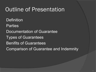 Letter of Gurantee | PPT