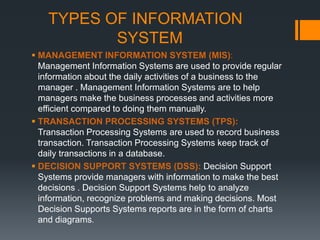 information system and types umer amin slideshare | PPTX | Operating ...