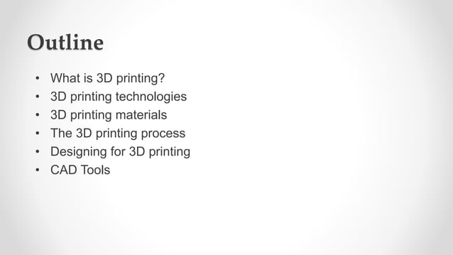 Introduction to 3D Printing | PPTX | 3-D Graphics | Computer Software ...