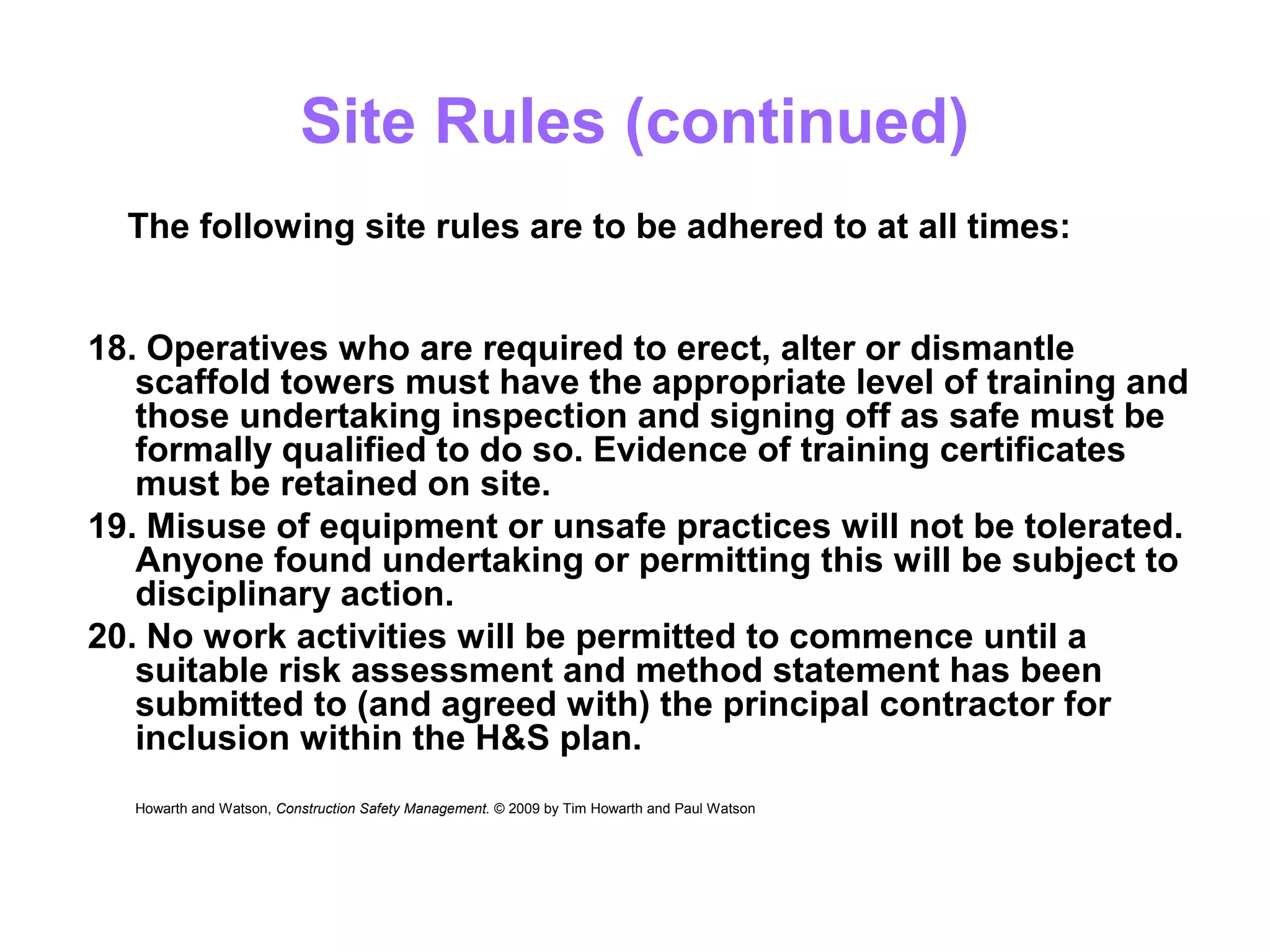 EHS induction Presentation slides | PPT