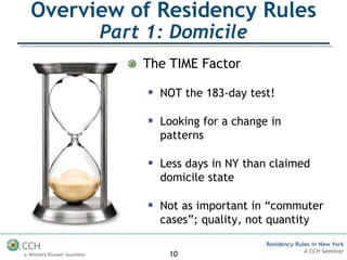 October 2014: Residency Rules in New York | PPTX | Personal Taxes ...