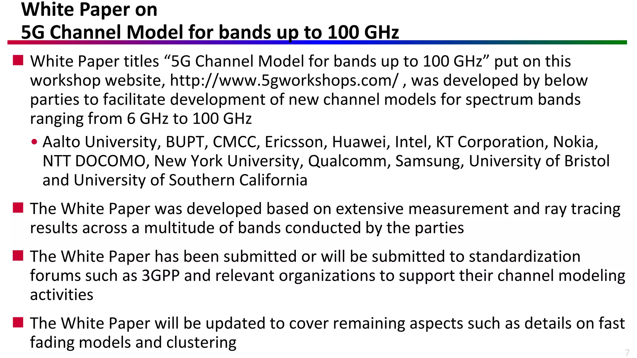 Presentation slides wp on 5 g channel model updated-v1_20151217 | PDF