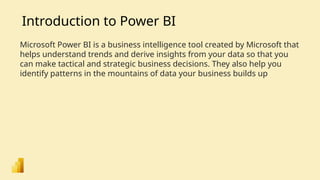 Power BI data analysis power point file. | PPTX