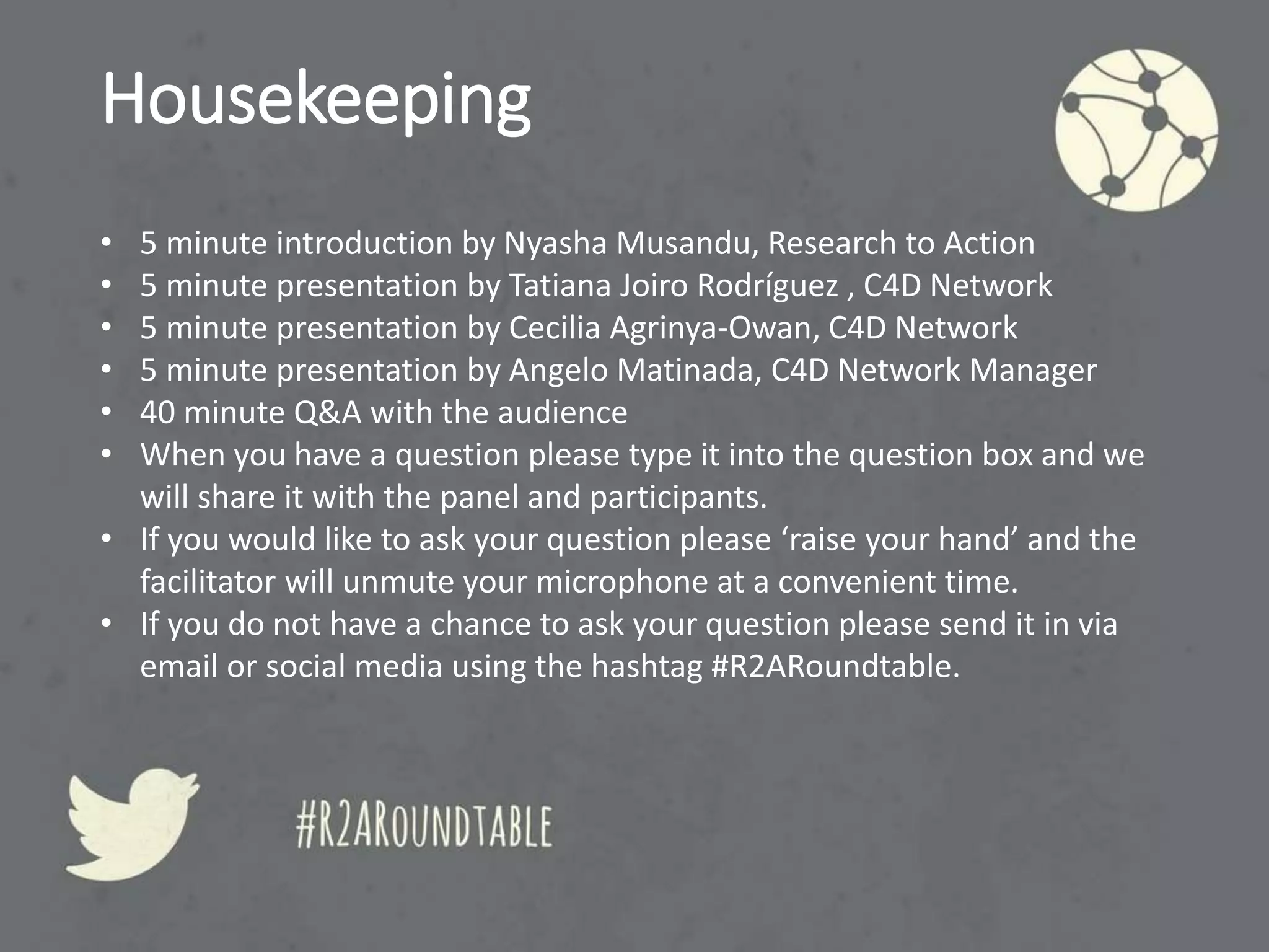 Roundtable with the Communication 4 Development Network | PPT