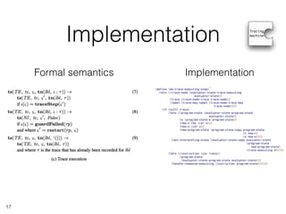 Presentation slides for "A formal foundation for trace-based JIT compilation" | PPT