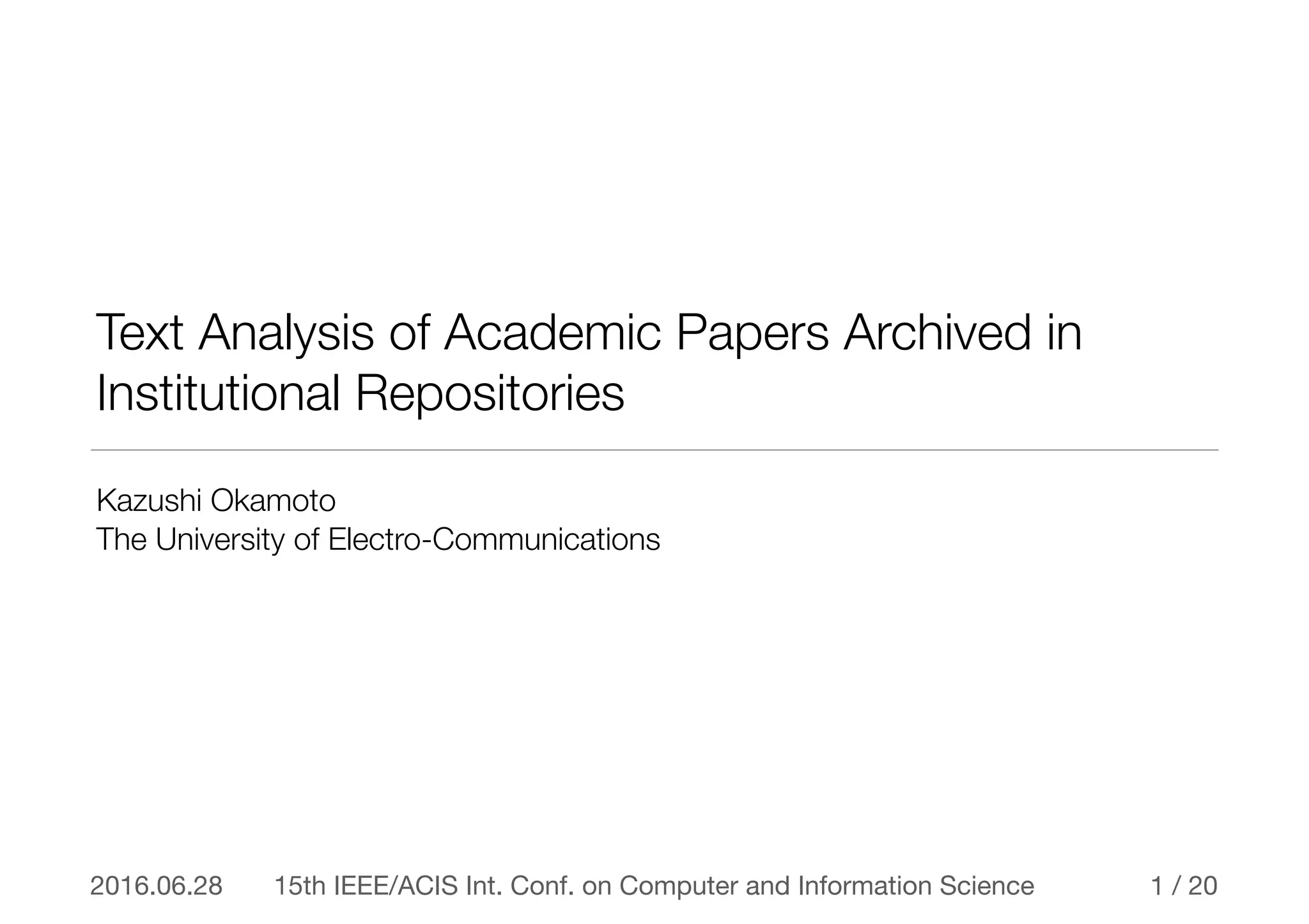 Text Analysis of Academic Papers Archived in Institutional Repositories ...