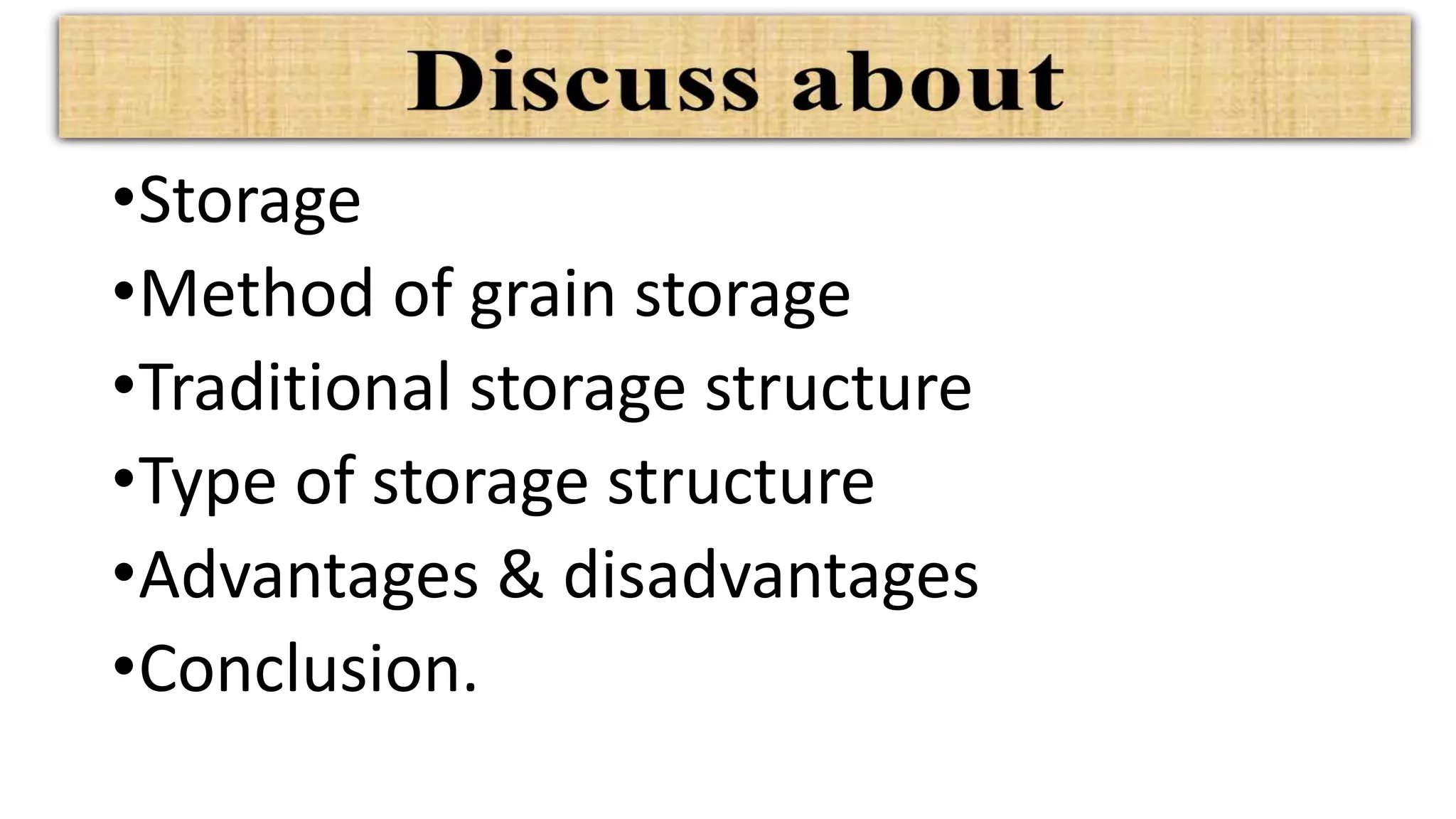 Traditional storage structure | PPTX