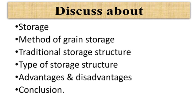 Traditional storage structure | PPTX