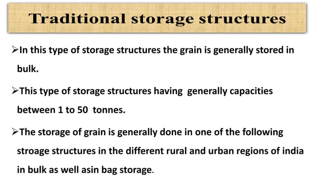 Traditional storage structure | PPTX