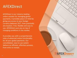 International Payments - Overview of Tools & of AFEX | PPSX | Credit ...