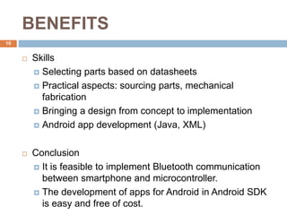Presentation slides of android controlled robot | PPT