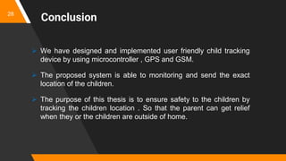 Presentation slides on Child Tracking System | PPTX