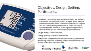 Quality evaluation of community pharmacy blood pressure (BP) screening ...