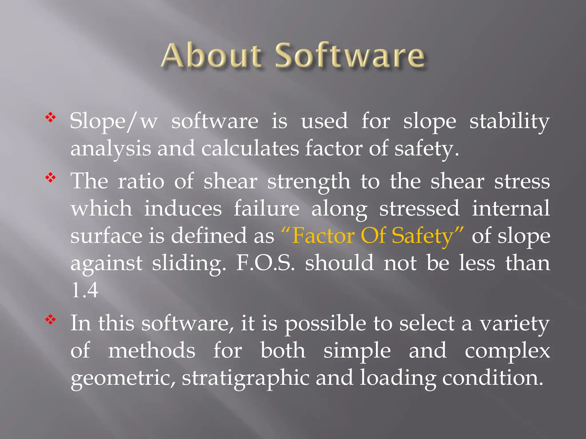 Presentation on using Slope W softwares | PPT