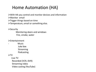 Presentation Smart Home With Home Automation | PPTX