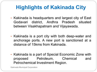 Govt Presentation for Kakinada as Smart City | PPTX