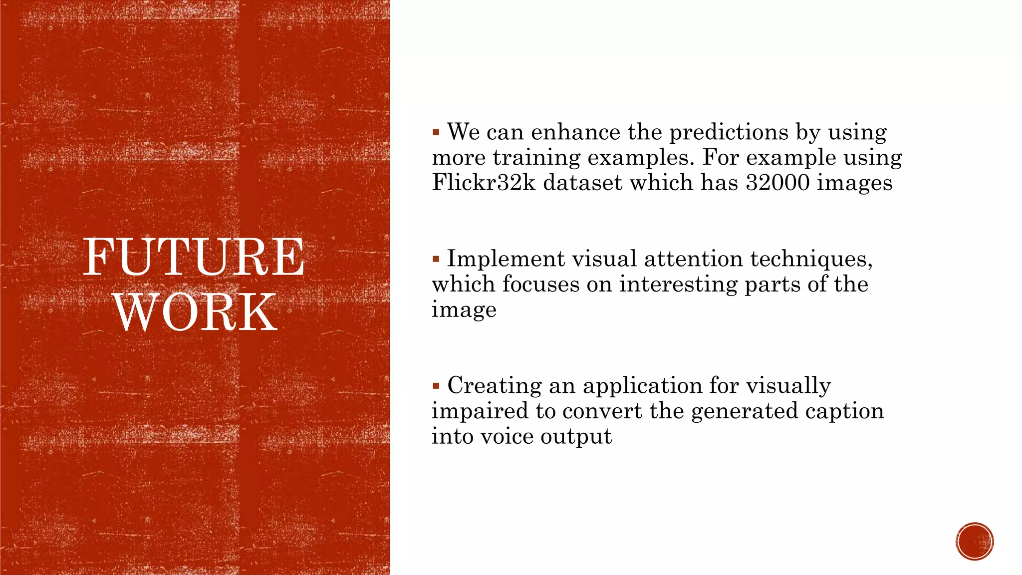 Image Caption Generation using Convolutional Neural Network and LSTM | PPTX