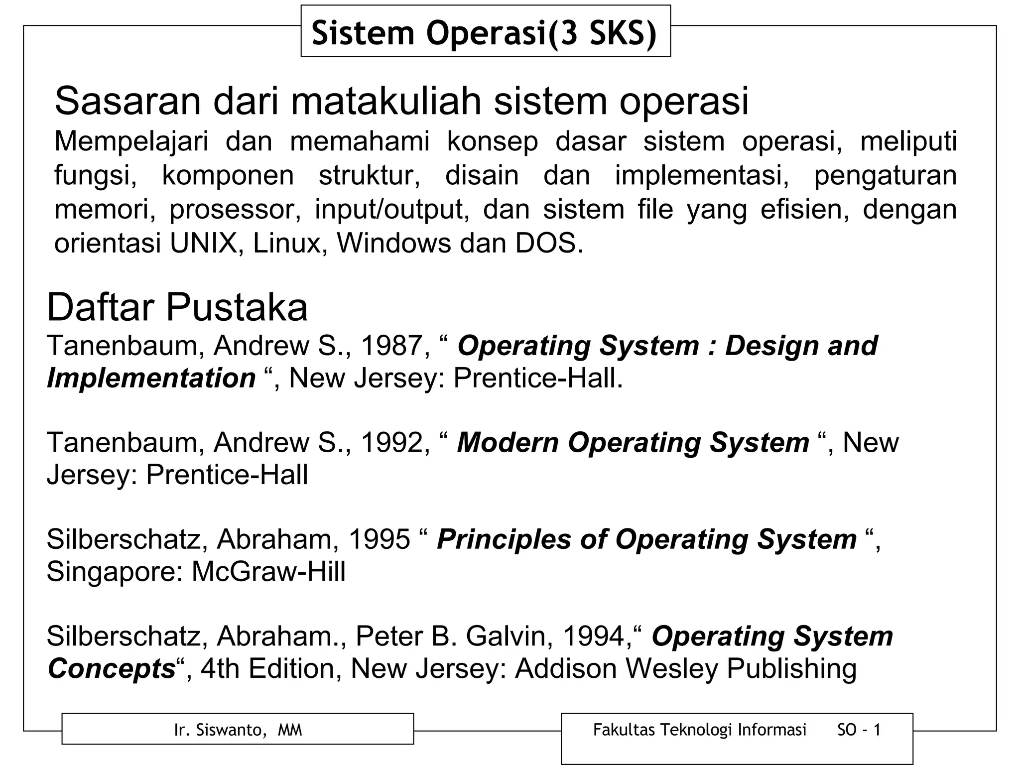 Presentasi SisOp_1 | PPT