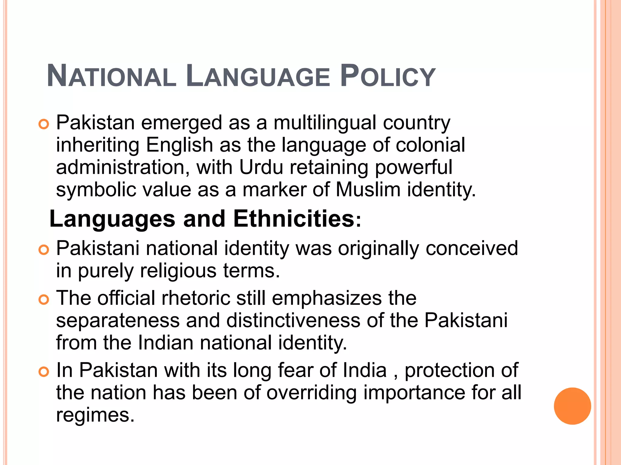 Pakistan and its Languages | PPTX