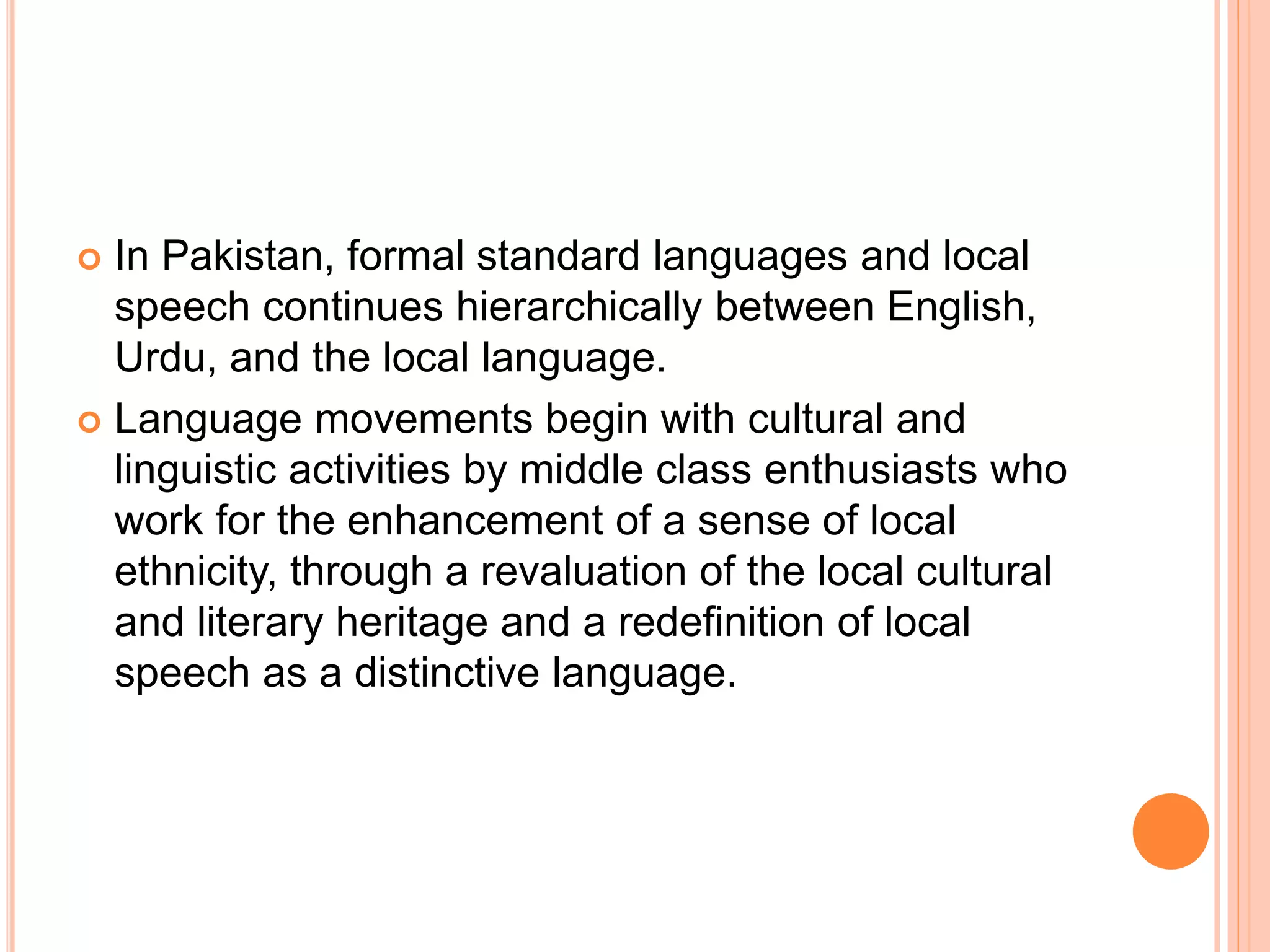 Pakistan and its Languages | PPTX