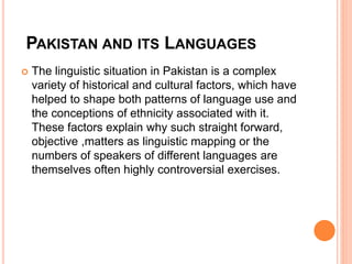 Pakistan and its Languages | PPTX