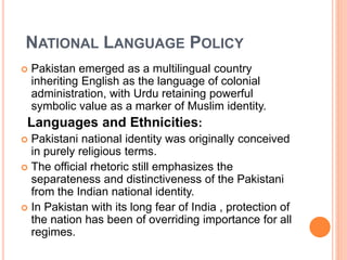 Pakistan and its Languages | PPTX