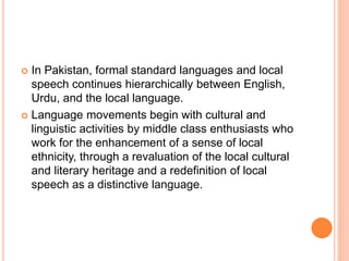 Pakistan and its Languages | PPTX