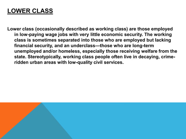 Representation Of Class & Status | PPTX | Business | Business and Finance