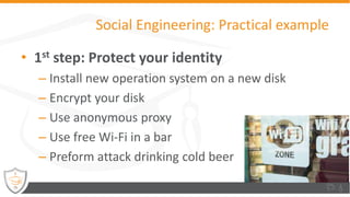 Presentation of Social Engineering - The Art of Human Hacking | PPTX