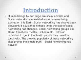 Presentation social networking service | PPTX