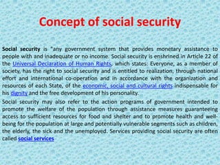 Presentation On Introduction Social Security | PPTX