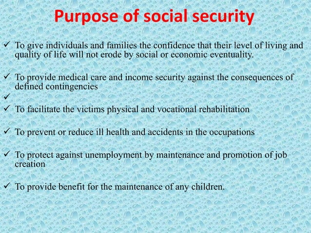 Presentation On Introduction Social Security | PPTX