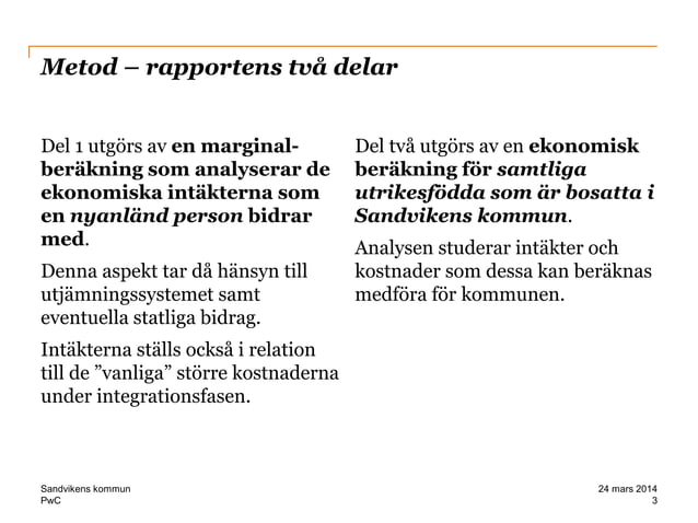 Presentationsbilder; Socioekonomisk analys, invandring Sandvikens kommun | PDF
