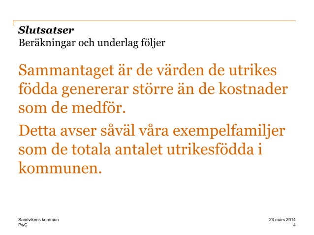 Presentationsbilder; Socioekonomisk analys, invandring Sandvikens ...