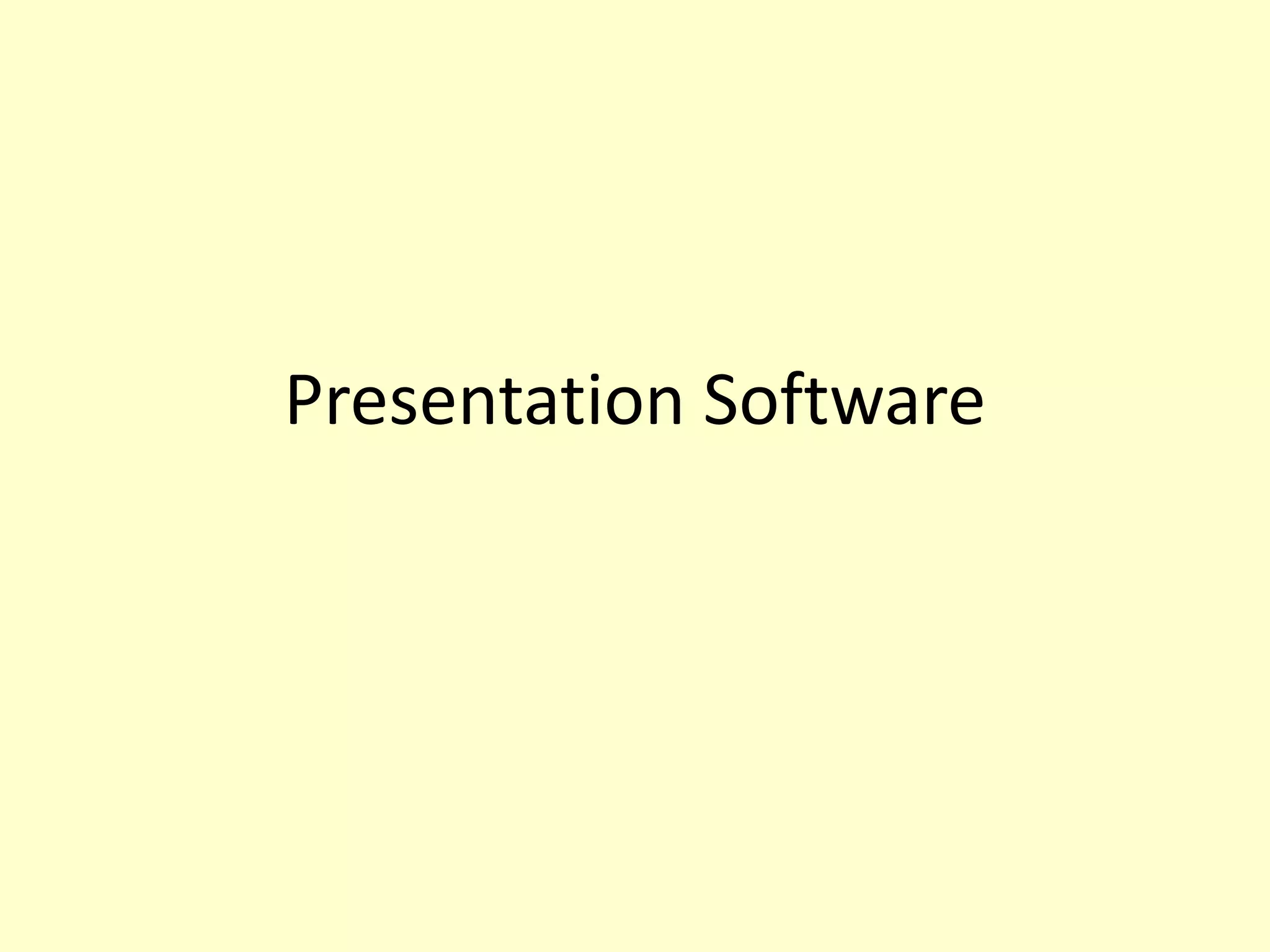 Presentation software | PPT