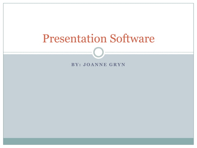 Presentation software | PPT