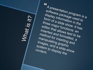 Presentation software | PPT