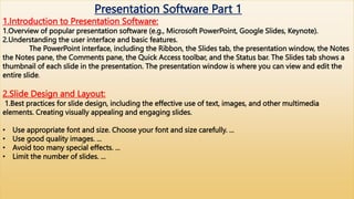 Presentation software part 1 and part 2 of wcms | PPTX