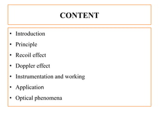 Mossbauer effect and spectroscopy, optical phenomena.pptx