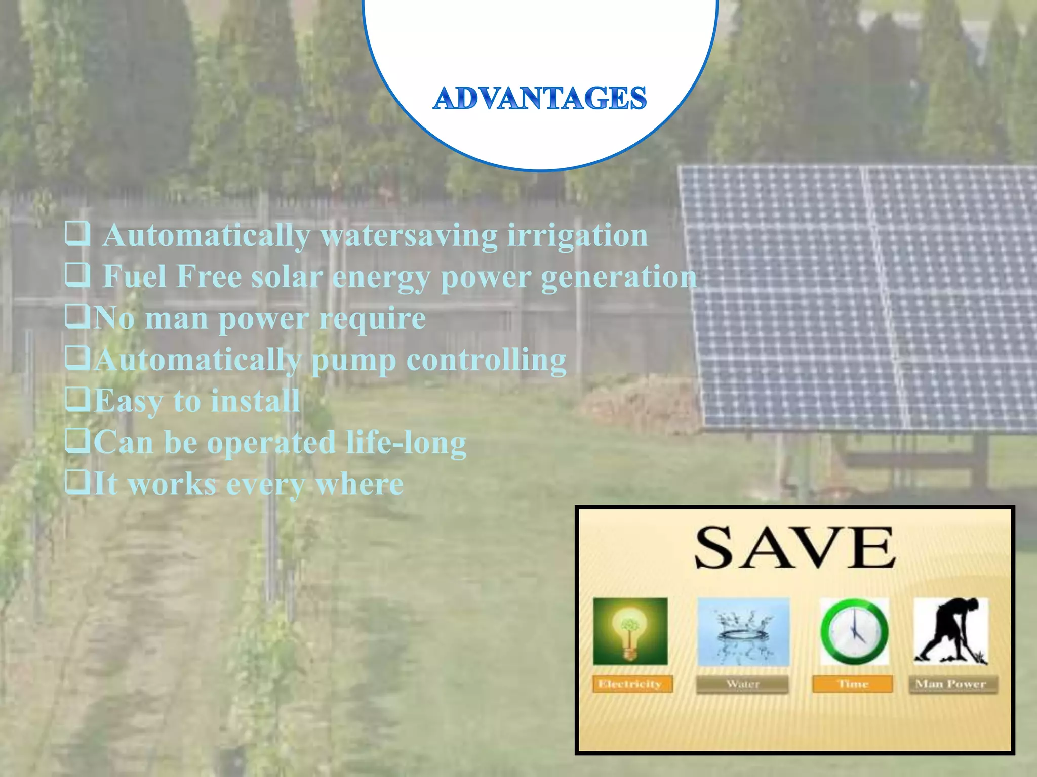 solar based smart irrigation system | PPTX