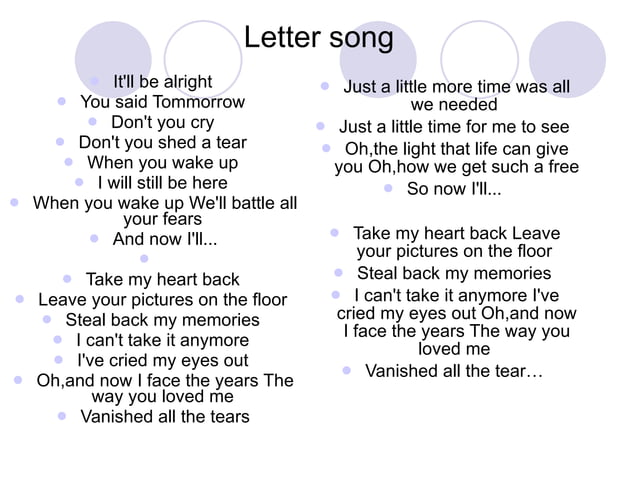 Presentation song | PPT