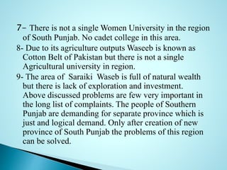 Presentation south punjab | PPTX | Civic affairs | Politics