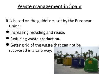 Presentation spain waste management | PPT
