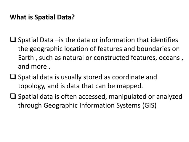 Presentation spatial data nata final | PPTX