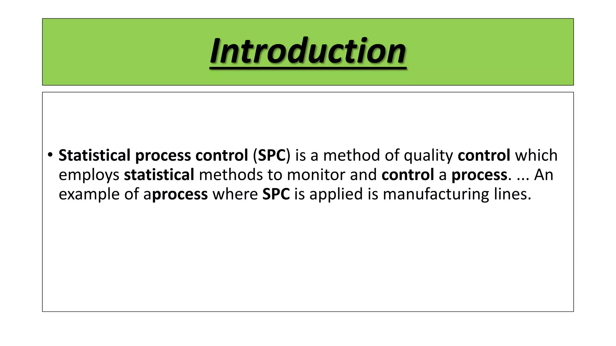 Statistical process control | PPTX
